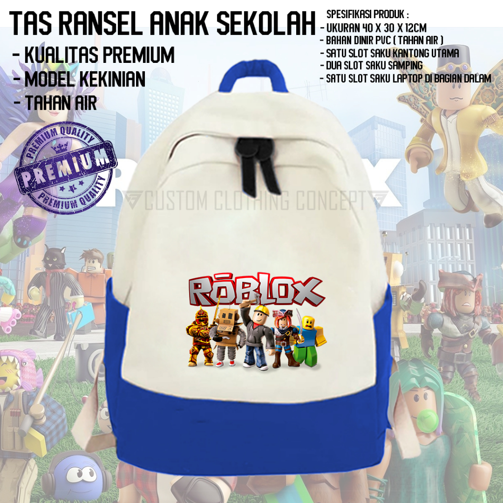 Jual TAS ANAK ROBLOX TAS GENDONG TAS RANSEL ANAK TK SD SMP PREMIUM ...