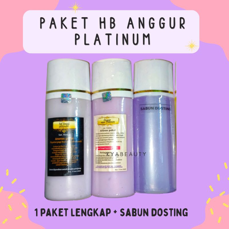 Jual BODY WHITENING HB ANGGUR TRIPEL DOSTING PEMUTIH BADAN 10 x memutihkan secara permanen ...
