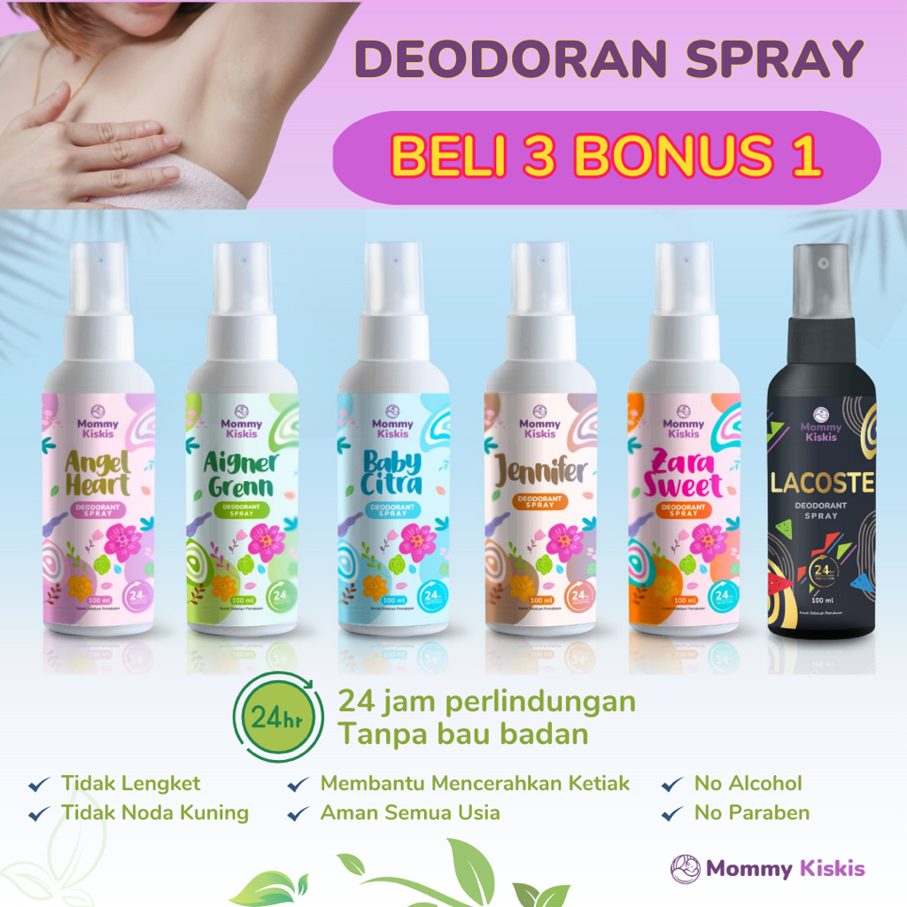 Jual Mommy Kiskis Deodorant Spray | Bebas Bau Badan Tanpa Ribet ...