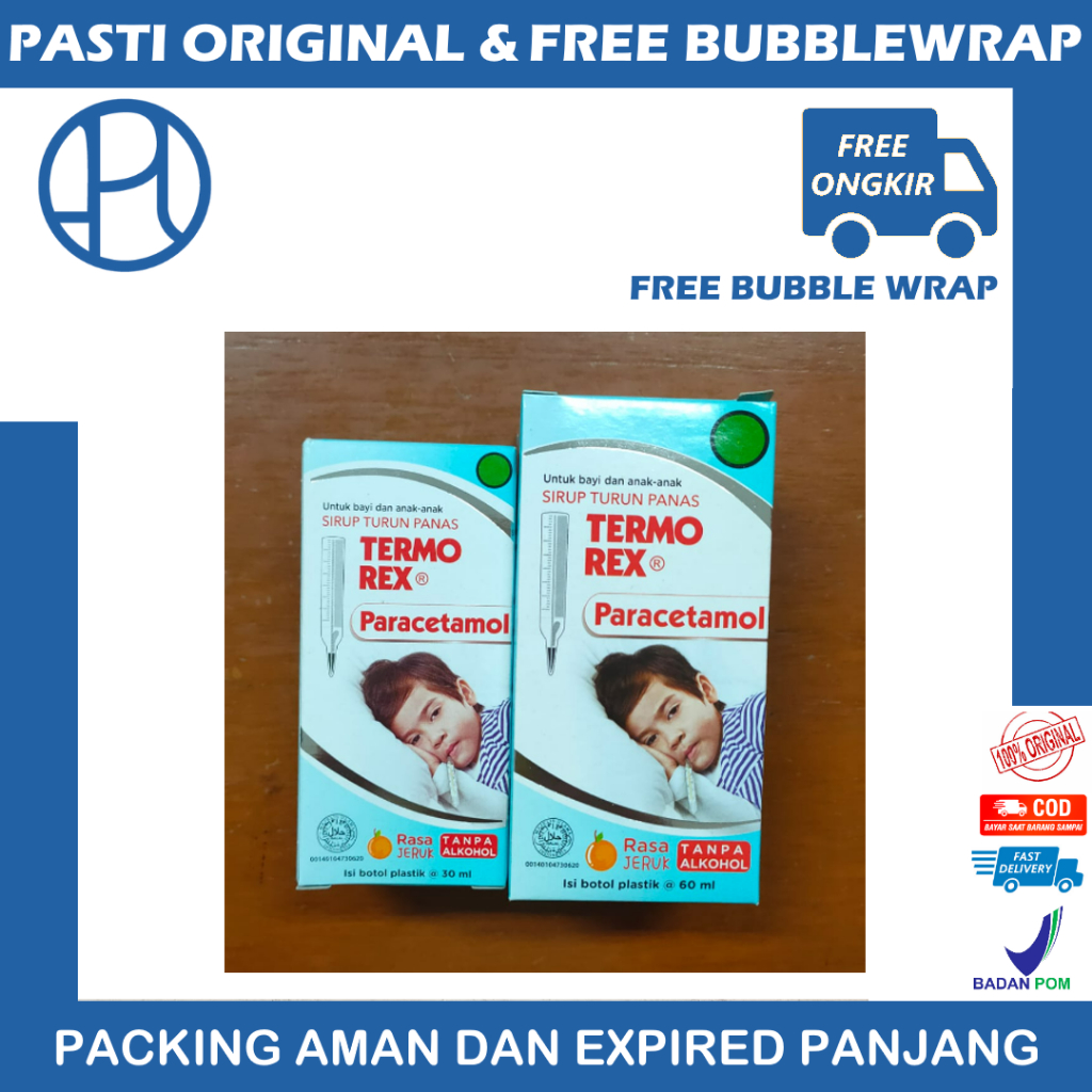 Jual TERMOREX TURUN PANAS KEMASAN 30ML DAN 60ML PARACETAMOL ANAK ...