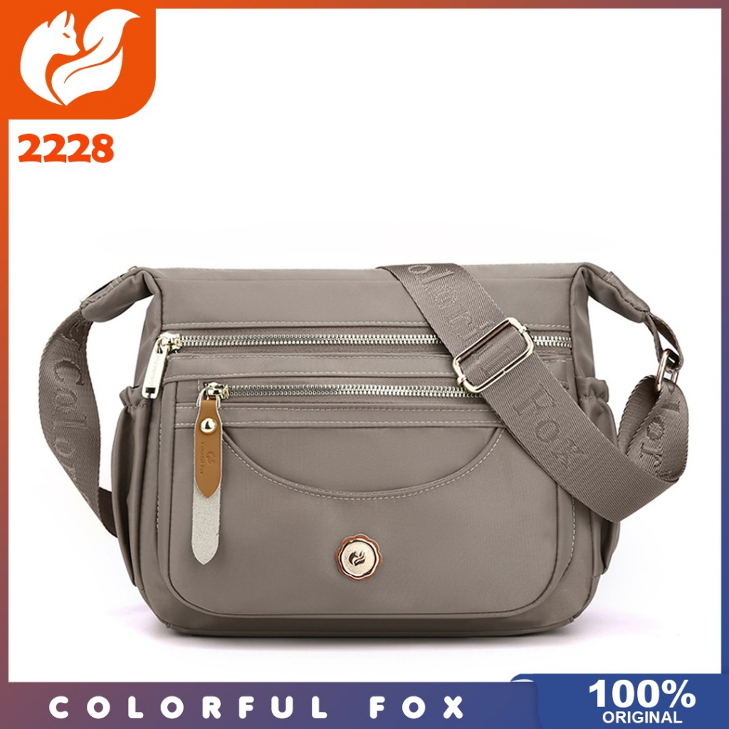 Jual Colorful fox ori - Tas selempang wanita colorful fox 2228 nilon ...