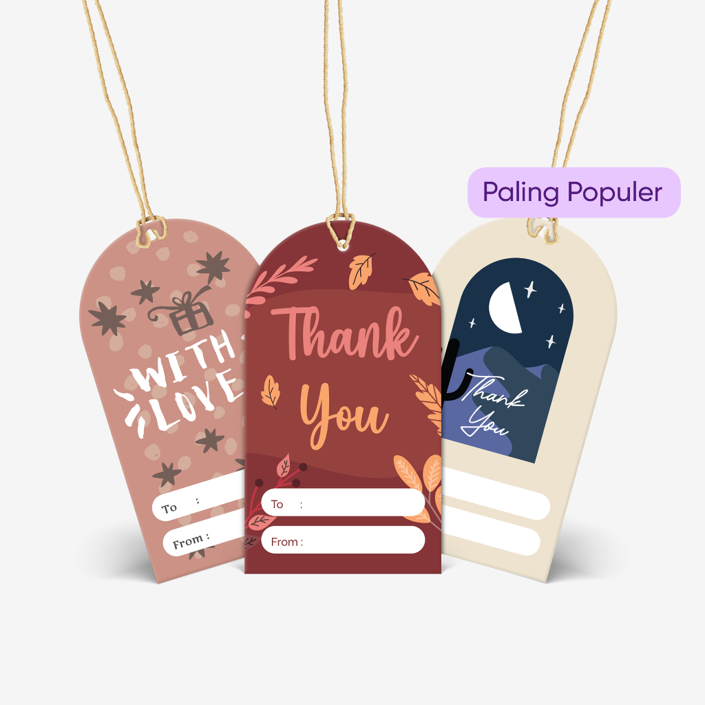 Jual Custoom.in - Hangtag Upper Rounded (Ukuran 5x9 cm) - Aesthetic Tag ...