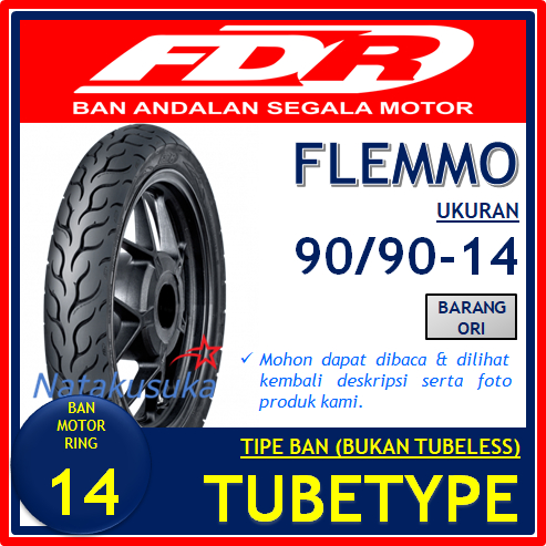 Jual FDR Flemmo 90/90 - 14 Tubetype (TT) | Shopee Indonesia