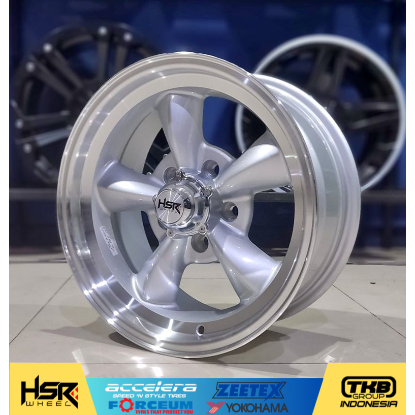 Jual velg mobil klasik r15 hsr celtic lebar 7/8 silver baut 5x114,3 ...