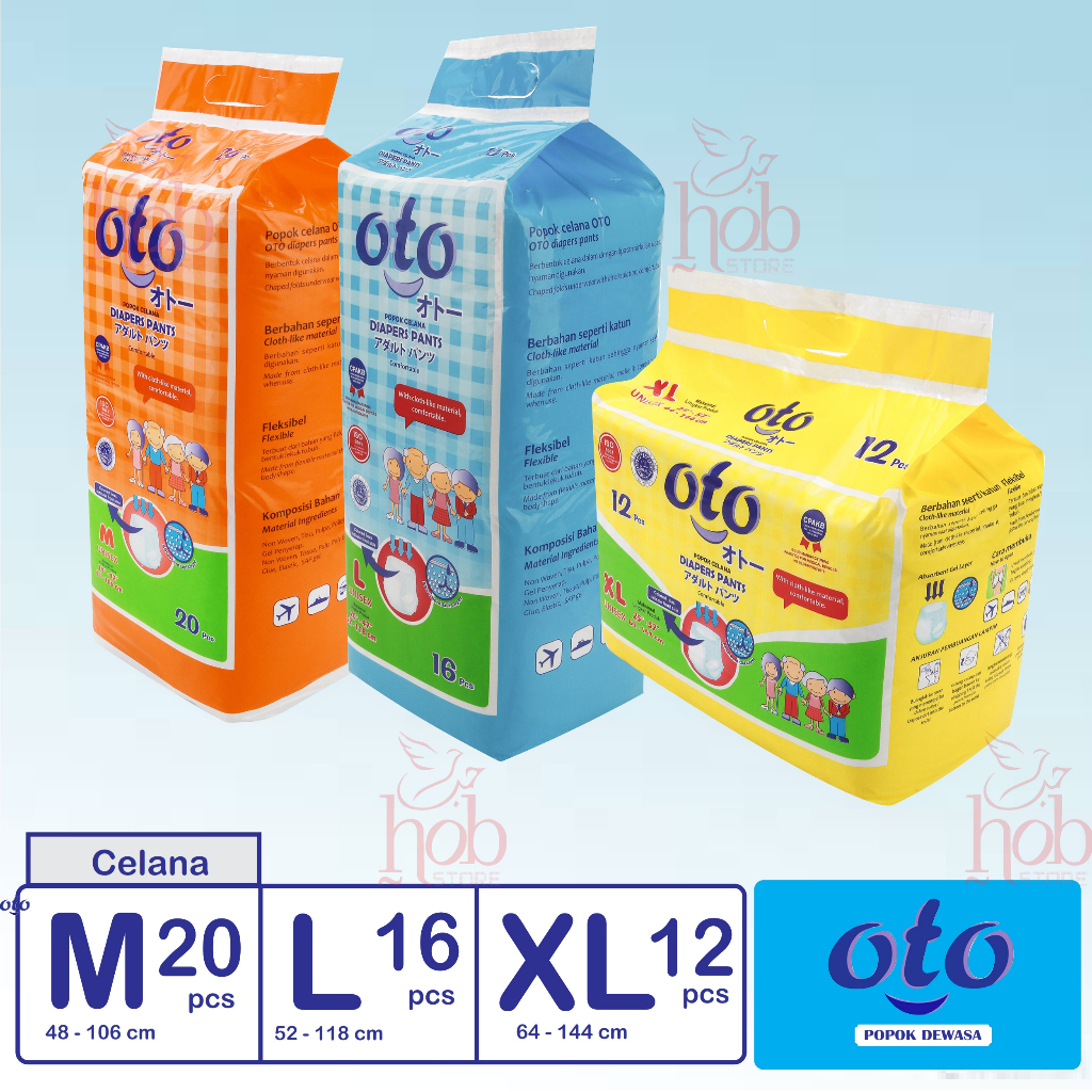 Jual OTO Adult Pants Diapers / Popok Dewasa model Celana uk 20 M / 16 L / 12 XL | Shopee Indonesia