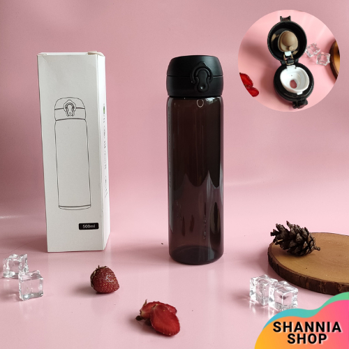 Jual [ HITAM ] B817 Botol Minum Plastik Niagara Tumbler Bening Polos ...