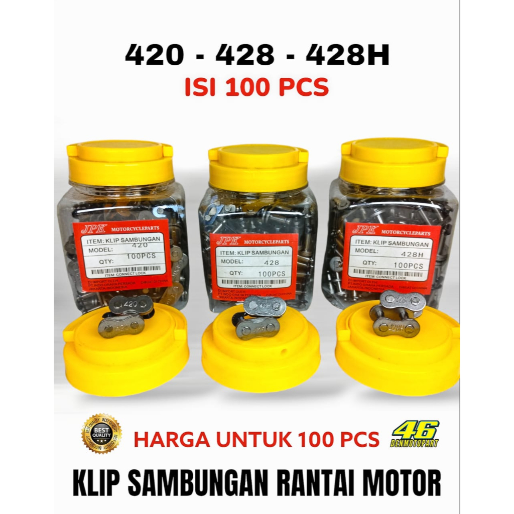 Jual KLIP SAMBUNGAN RANTAI / KANCING RANTAI MOTOR 420 - 428 - 428H ...