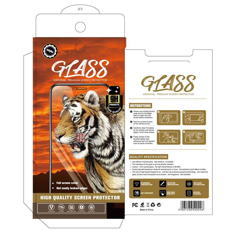 Jual Packingan Tempered Glass 10 dan 1 Box 17.2*8.7cm 5D 6D 9D 11D Mika ...