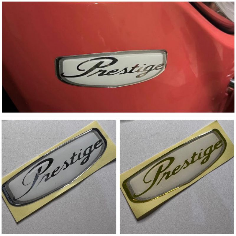 Jual STICKER EMBLEM PRESTIGE PUTIH | Shopee Indonesia