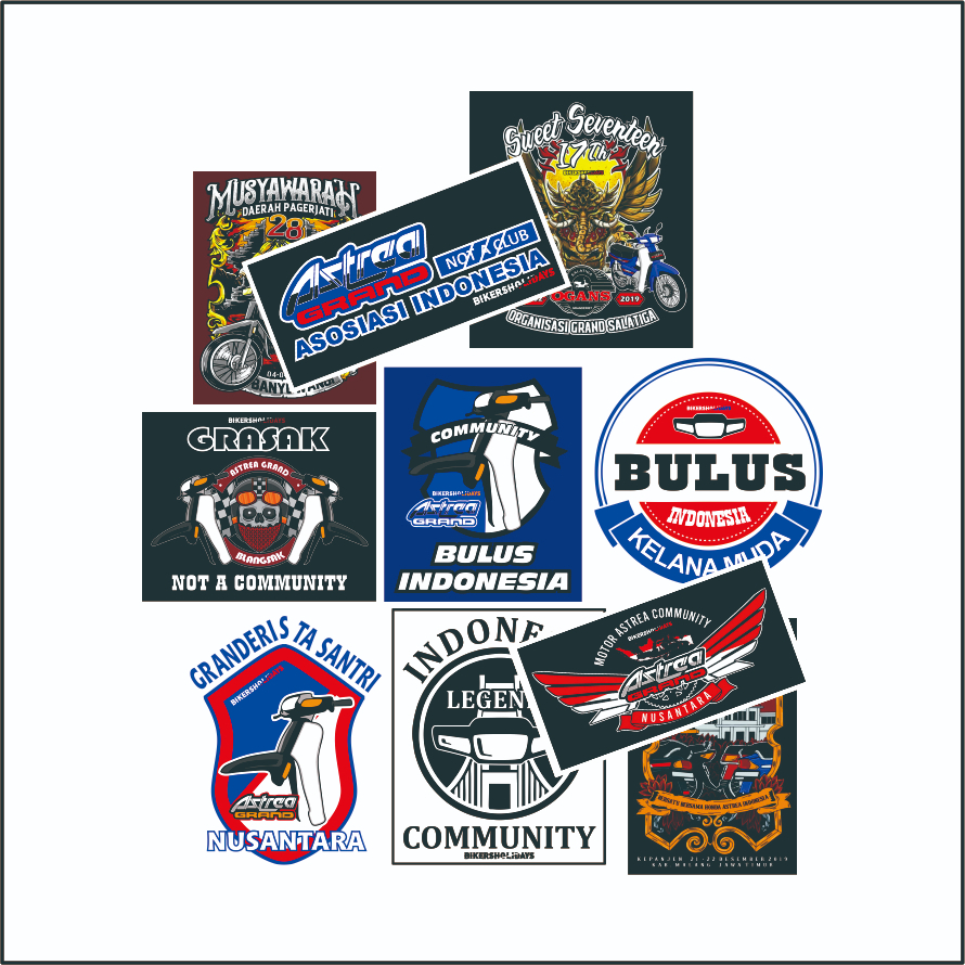 Jual stiker variasi honda grand/stiker touring variasi honda grand ...