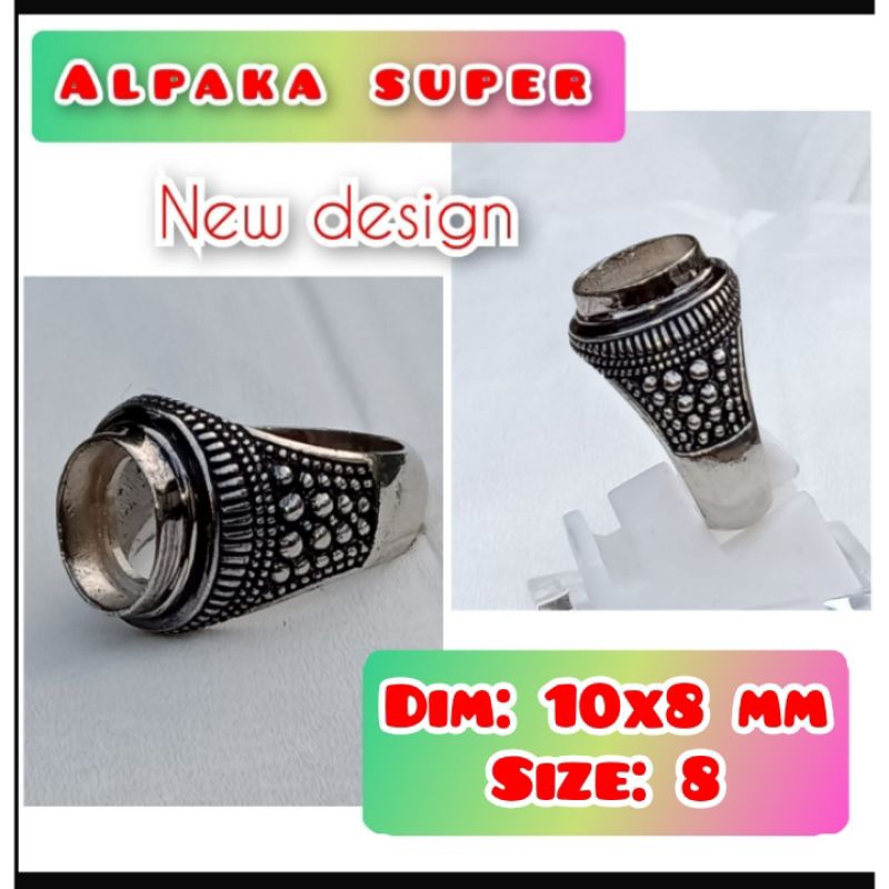 Jual emban batu akik emban alpaka super alpaka bakar.A4 | Shopee Indonesia