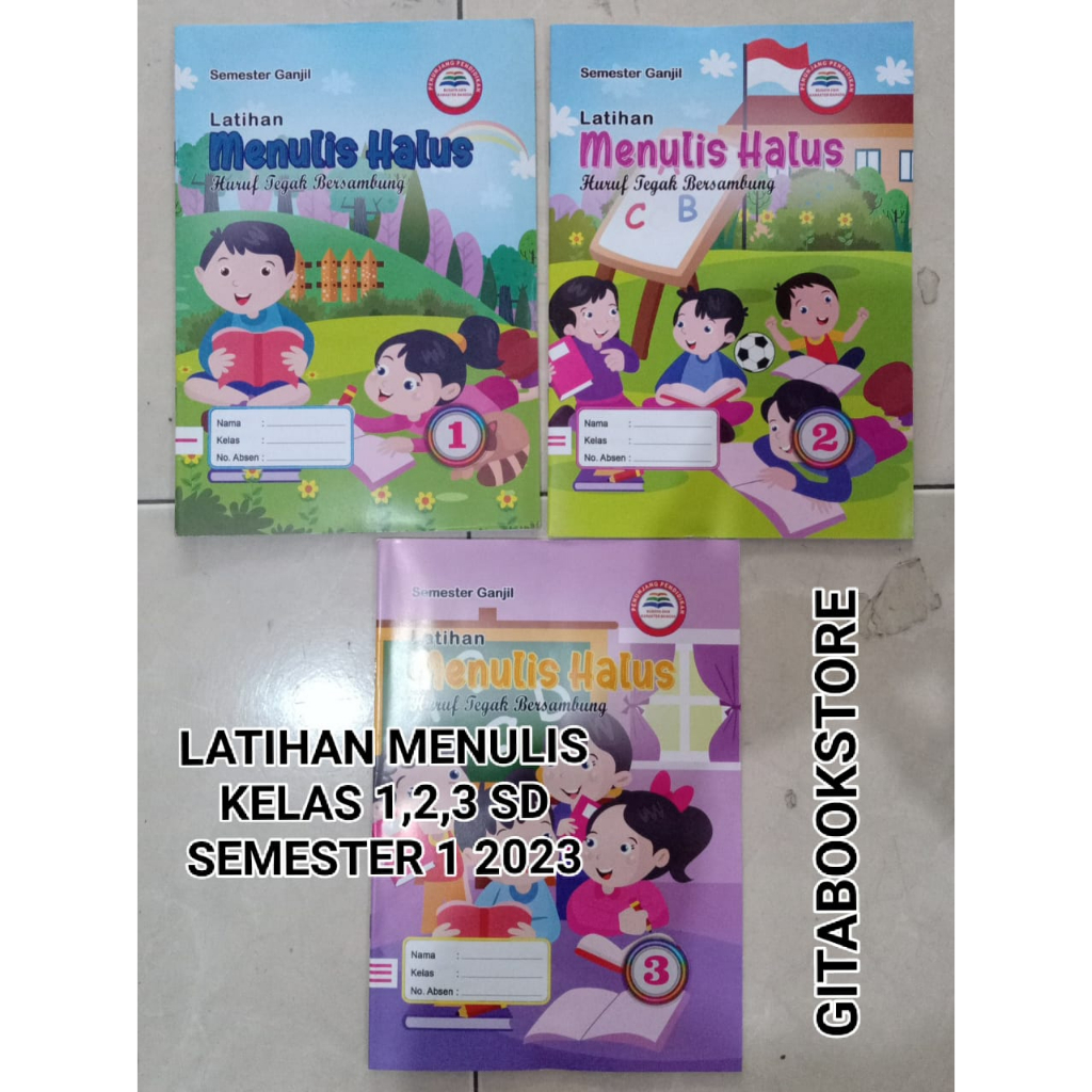 Jual Buku Latihan Menulis Halus Huruf Tegak Bersambung Kelas 1-3 SD/MI ...
