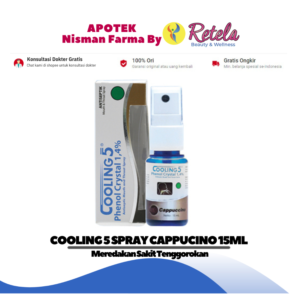 Jual COOLING 5 SPRAY CAPPUCINO 15ML | Shopee Indonesia