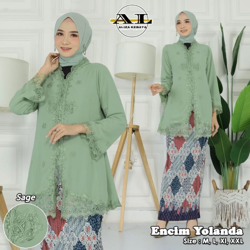 Jual NEW || KEBAYA ENCIM YOLANDA || KEBAYA ENCIM BORDIR LANGSUNG ...