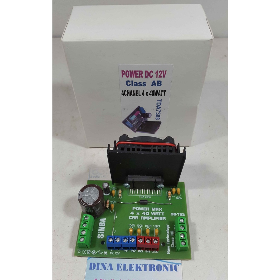 Jual KIT POWER CLASS AB DOBEL STEREO DC 12 VOLT - 4 X 40 WATT | Shopee Indonesia