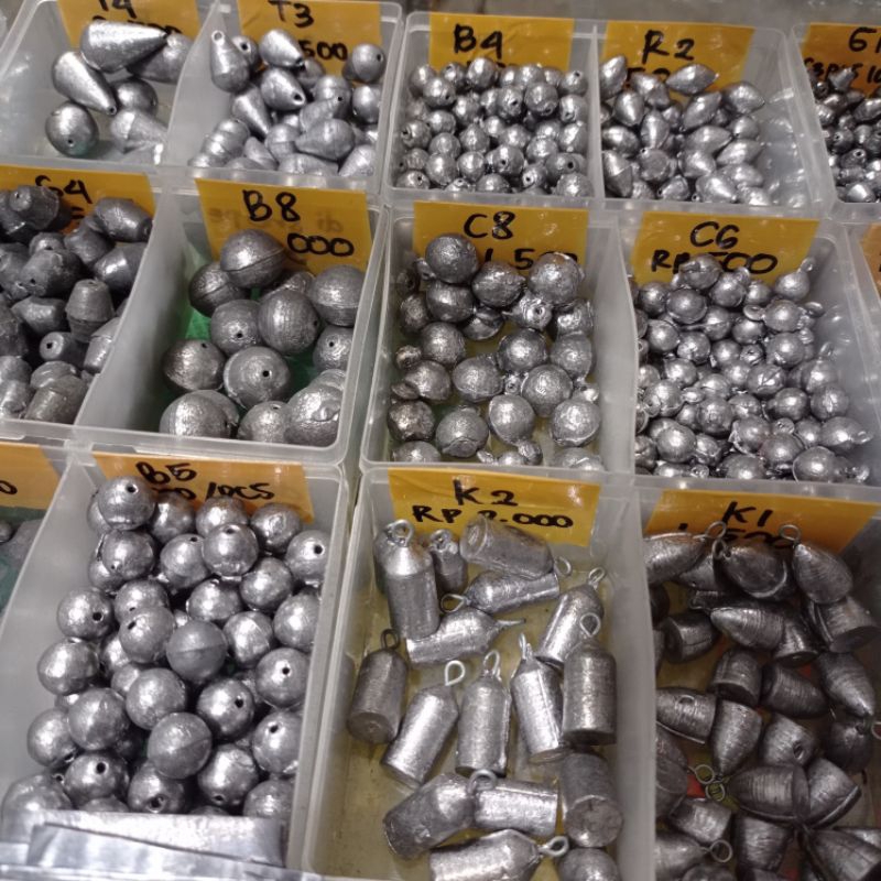 Jual Timah / Timbel / Pemberat Pancing Berbagai Tipe | Shopee Indonesia