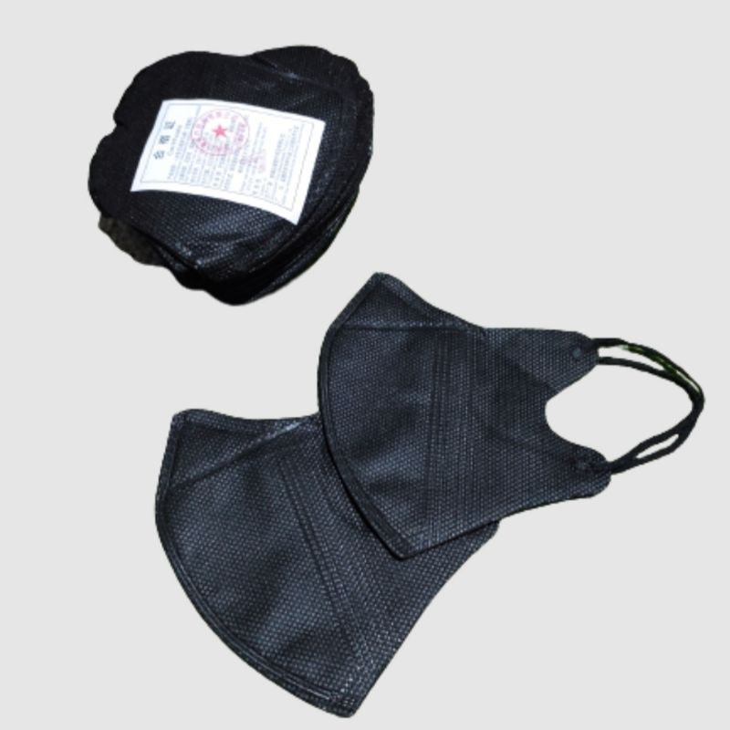 Jual Masker Duckbill Polos Putih / Hitam Face Mask No Box 10 Pcs ...