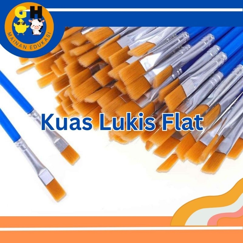 Jual Kuas Lukis Lancip Datar Kuas Melukis Mewarnai Anak Cat Air Minyak ...