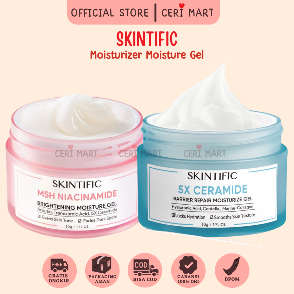 Jual SKINTIFIC 5X Ceramide Barrier Repair Moisture Gel 80gr Facial ...