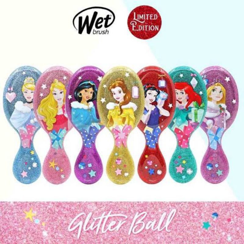Jual 100% ORIGINAL THE WET BRUSH GLITTER BALL DISNEY PRINCESS SISIR ...