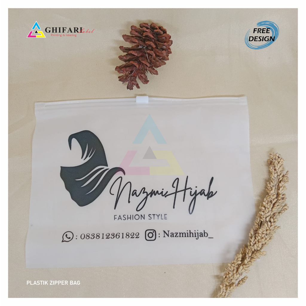 Jual zipper bag custom desain minimal 50pcs / zipper sablon / zipper ...