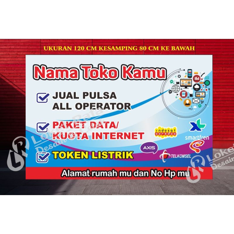 Jual Cetak Spanduk Banner Untuk Jual Pulsa, Token,, Paket Data dan ...