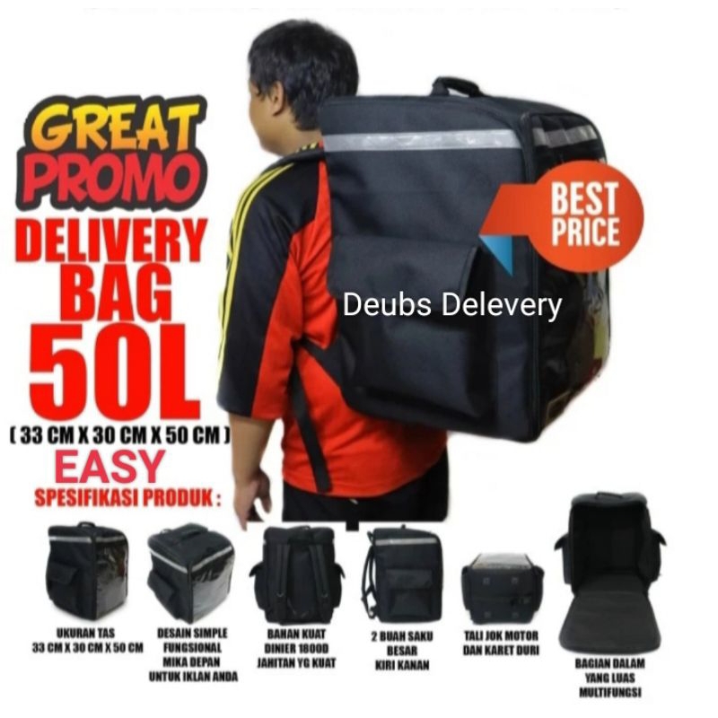 Jual EASY 50 liter tas Delevery tas kurir tas kirim barang tas laundry ...
