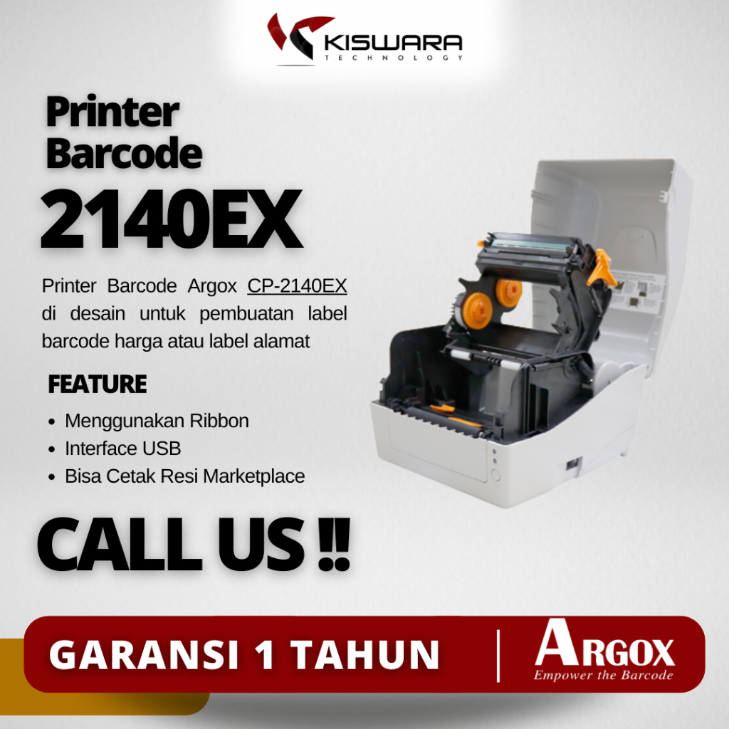Jual Printer Barcode Cetak Resi Marketplace Argox CP-2140EX [2 Sensor ...
