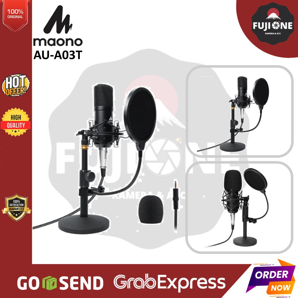Jual MAONO AU-A03T Condenser Microphone / MAONO AU A03T | Shopee Indonesia