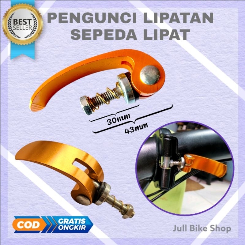 Jual Baut pengunci lipatan sepeda lipat clamp frame kunci tengah qr ...