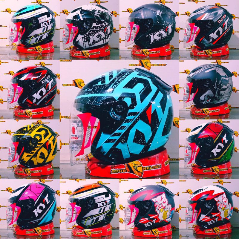 Jual Helm KYT DJ maru motif 100% original SNI-DOT | Shopee Indonesia