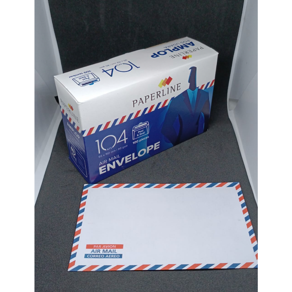 Jual AMPLOP 104 PAPERLINE AIRMAIL BERGARIS BIRU MERAH PUTIH 1 PAK ISI 100 PCS | Shopee Indonesia