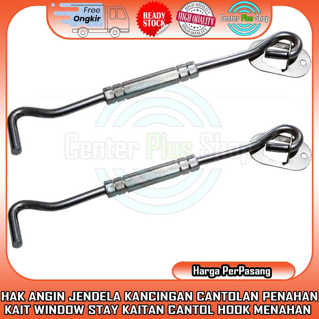 Jual HAK ANGIN SEGI ENAM CANTOLAN PENAHAN JENDELA SILVER WINDOW STAY ...