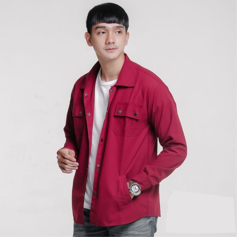 Jual jaket semi parka couple set korean style - kemeja semi parka outer ...