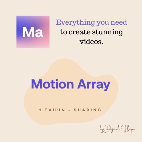 Jual AKUN MOTION ARRAY MOTIONARRAY PREMIUM AKUN VIP PLUS BEBAS | Shopee Indonesia