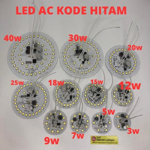 Jual PCB LED AC Kode Hitam - DOB Plus Kabel Langsung 220V All Watt ...