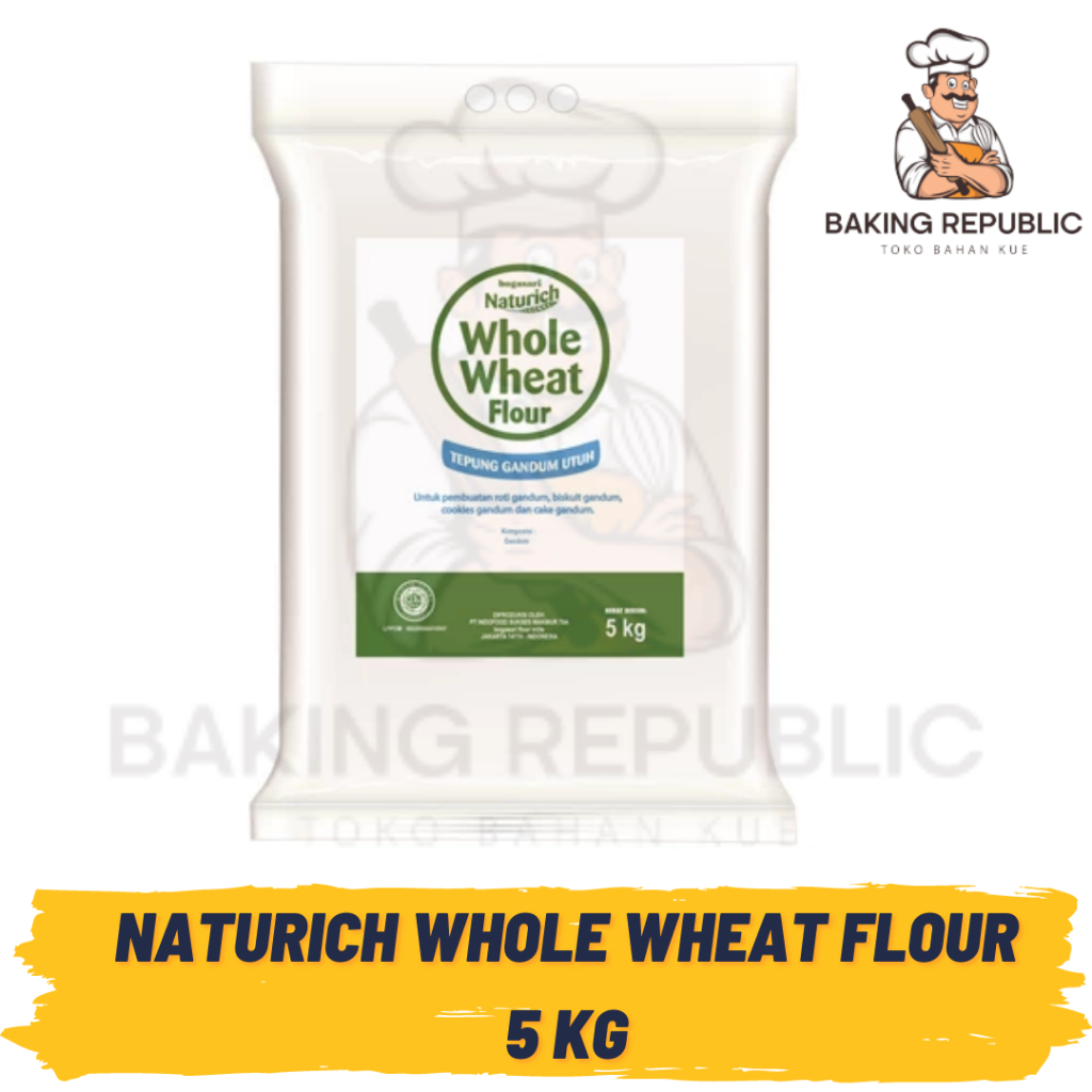 Jual BOGASARI NATURICH WHOLE WHEAT FLOUR 5KG | BOGASARI TEPUNG GANDUM ...