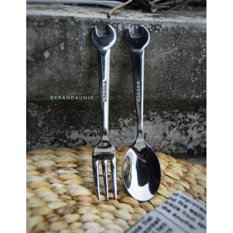 Jual sendok garpu model kunci (set) | Shopee Indonesia