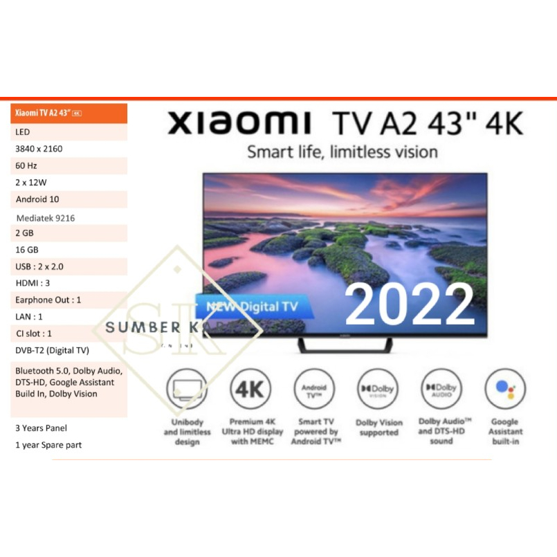 Jual Xiaomi Mi Limitless 43A2 43 inch SMART LED TV 4K UHD Android ...