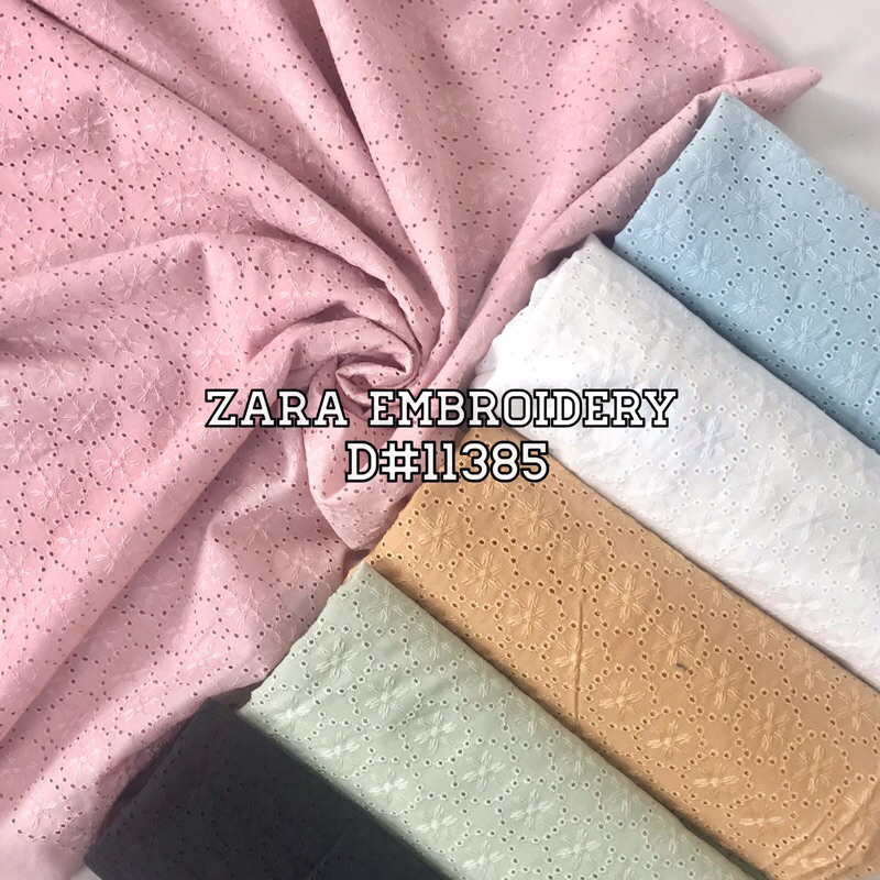 Jual ZARA EMBROIDERY/COTTON BORRER D#11385 (1/2 METER) | Shopee Indonesia