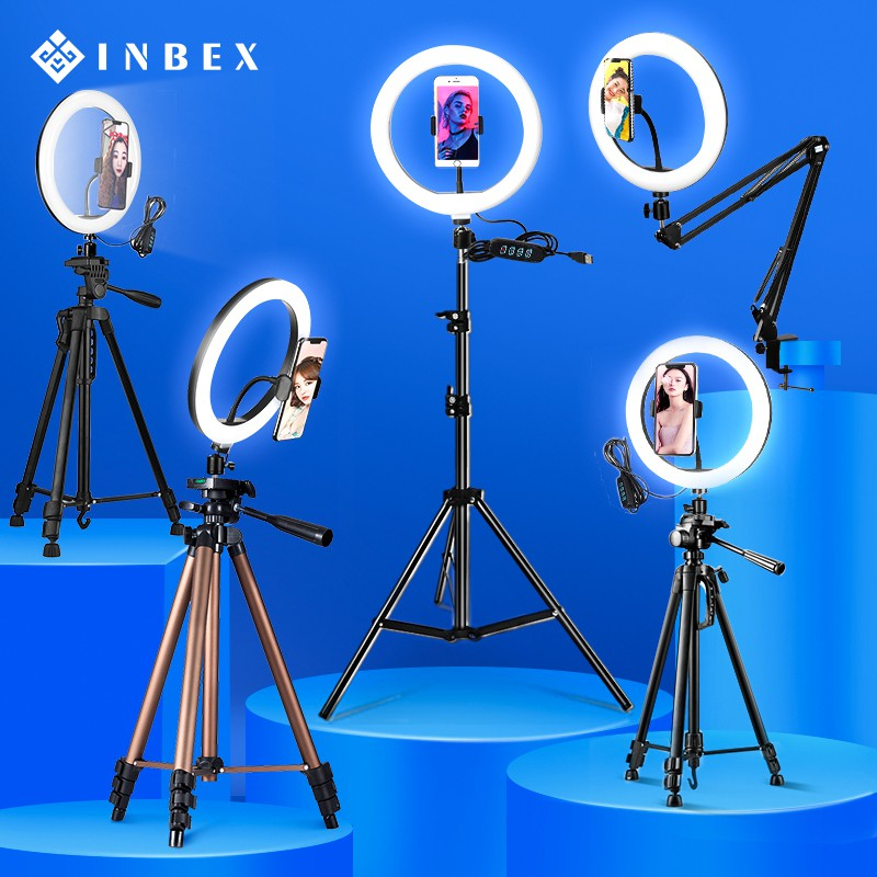 Jual [Y] INBEX Ring Light LED 26CM/Lamp 20 cm Make Up Vlog Lamp ...