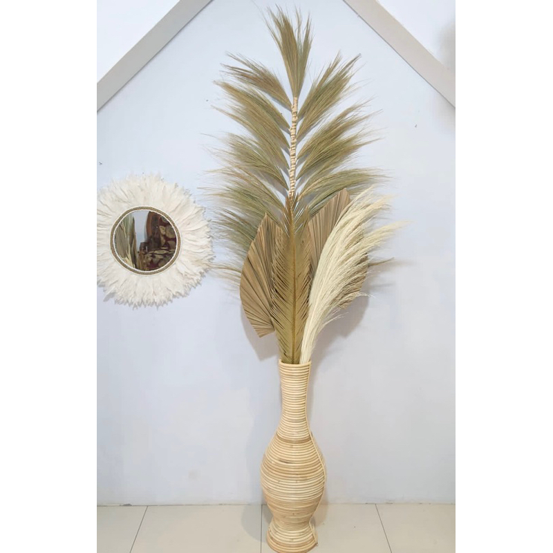 Jual Paket lengkap bunga kering/Daun palem kering/rayung setik/satu set ...