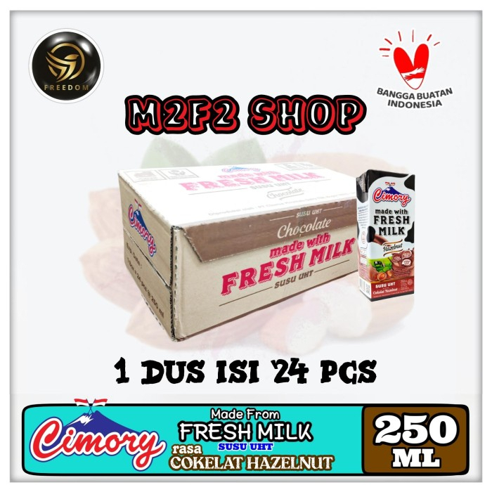 Jual Susu Cimory Fresh Milk Kotak UHT Cokelat Hazelnut - 250 ml ...