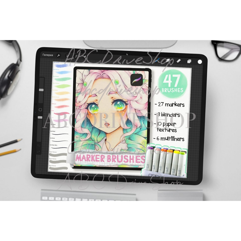 Jual Procreate Brush - Copic Inspired Marker Brush Set | Shopee Indonesia
