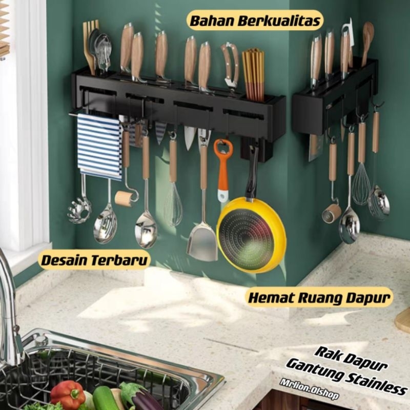 Jual Rak Dinding Dapur Stainless Steel / Kitchen Rack / Tempat Taruh ...