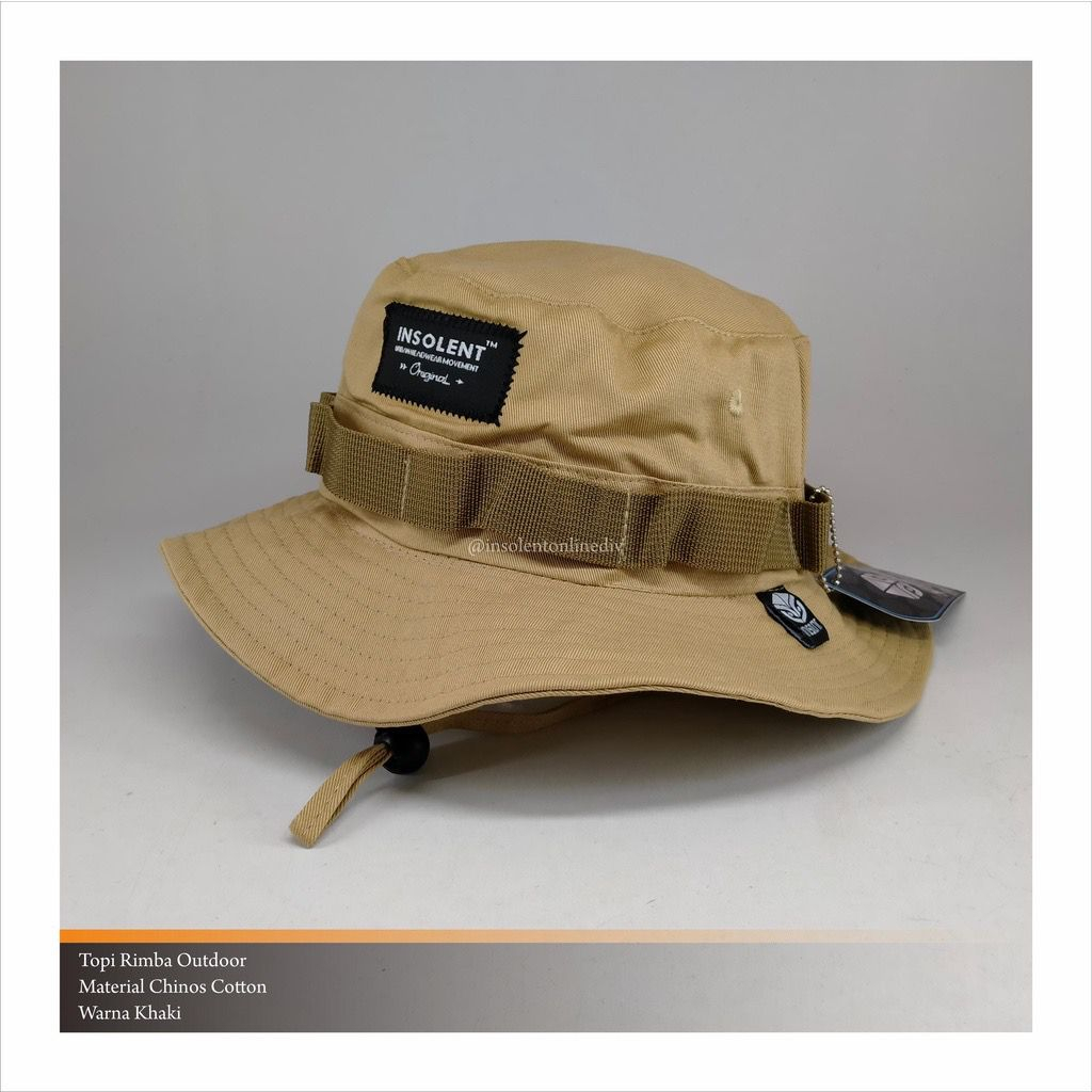 Jual COD Topi Bucket Rimba Logo INSOLENT Topi Rimba Outdor Pria Wanita ...