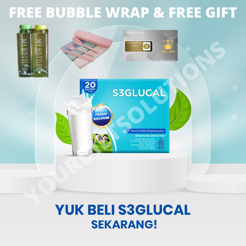Jual suplemen tulang dan sendi s3glucal s3 glucal original isi 20 ...