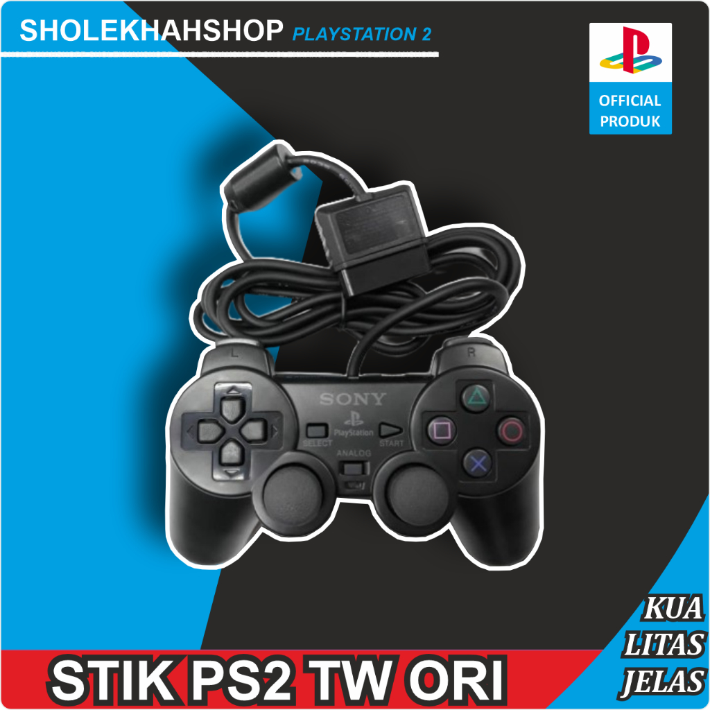 Jual Joystik Stick Stik PS2 HITAM Playstation 2 Stik TW ORI PABRIK ...
