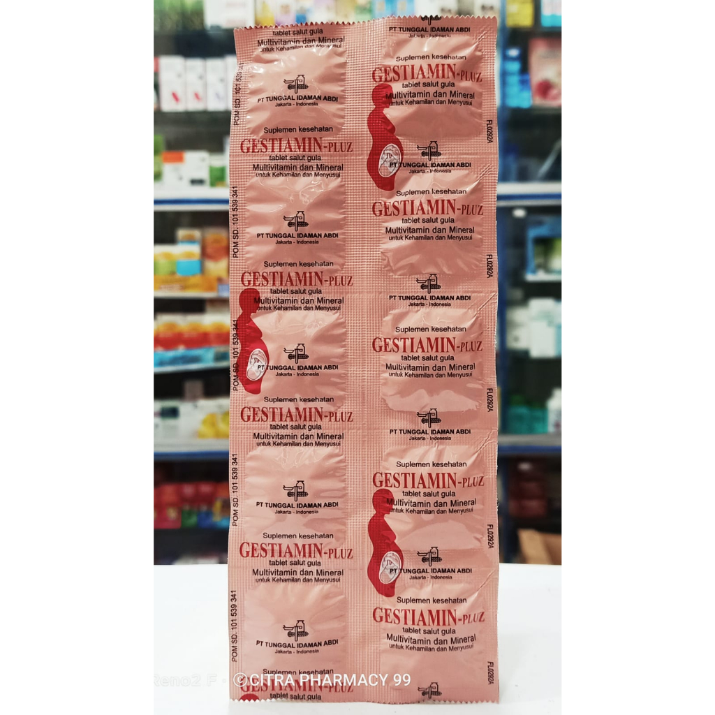 Jual Gestiamin-Pluz 𝟏 𝐒𝐭𝐫𝐢𝐩 𝐈𝐬𝐢 𝟏𝟎 𝐓𝐚𝐛𝐥𝐞𝐭 - Multivitamin Ibu Hamil dan ... Jual Gestiamin-Pluz 𝟏 𝐒𝐭𝐫𝐢𝐩 𝐈𝐬𝐢 𝟏𝟎 𝐓𝐚𝐛𝐥𝐞𝐭 - Multivitamin Ibu Hamil dan ...