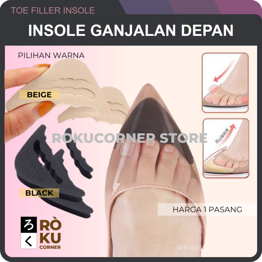 Jual Insole Sepatu Busa Ganjalan Bantalan Depan Sepatu Heel Pelindung ...